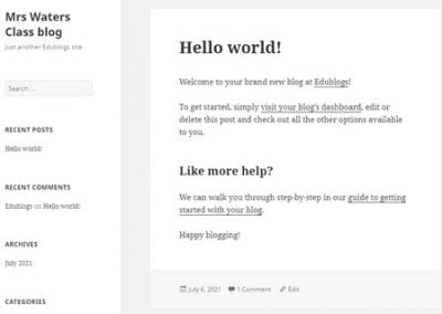 Choosing your theme – Edublogs Help and Support